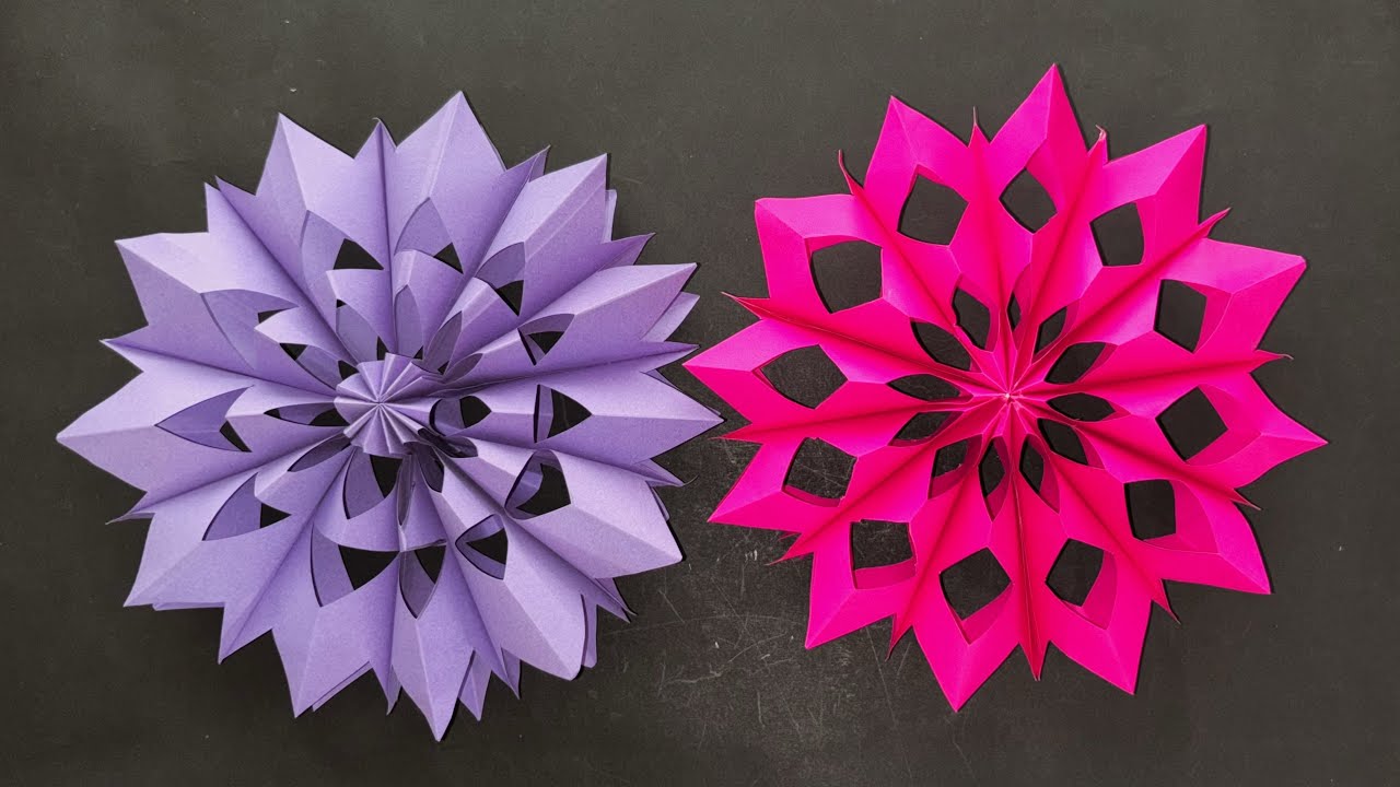 How to Make 3D Paper Flakes | Easy Craft Tutorial || Coffe Break - YouTube
