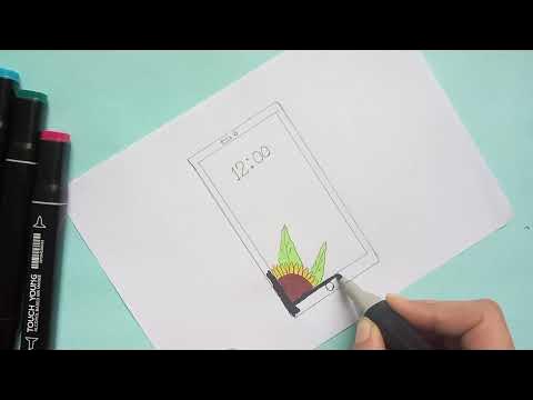 How to draw a mobile phone easy | kids and beginners - YouTube