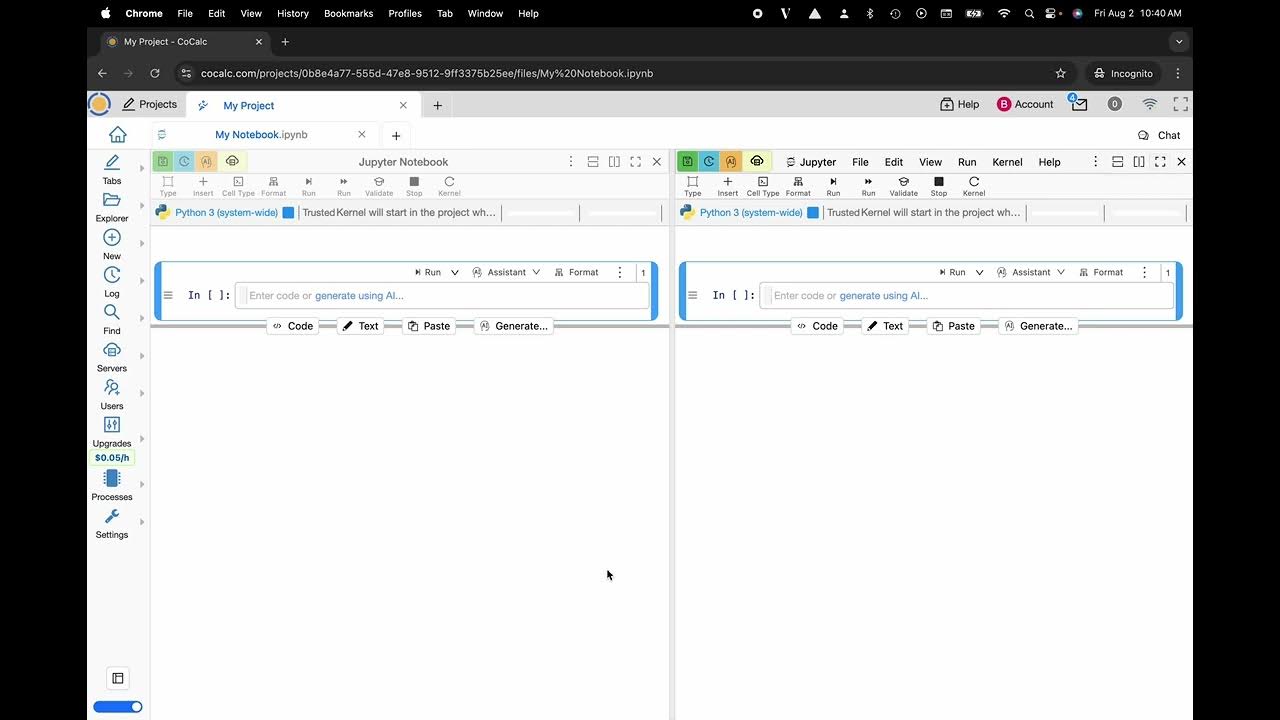 How to Split Your Screen in CoCalc - YouTube
