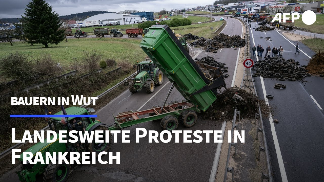 Massive Bauernproteste auch in Frankreich | AFP - YouTube
