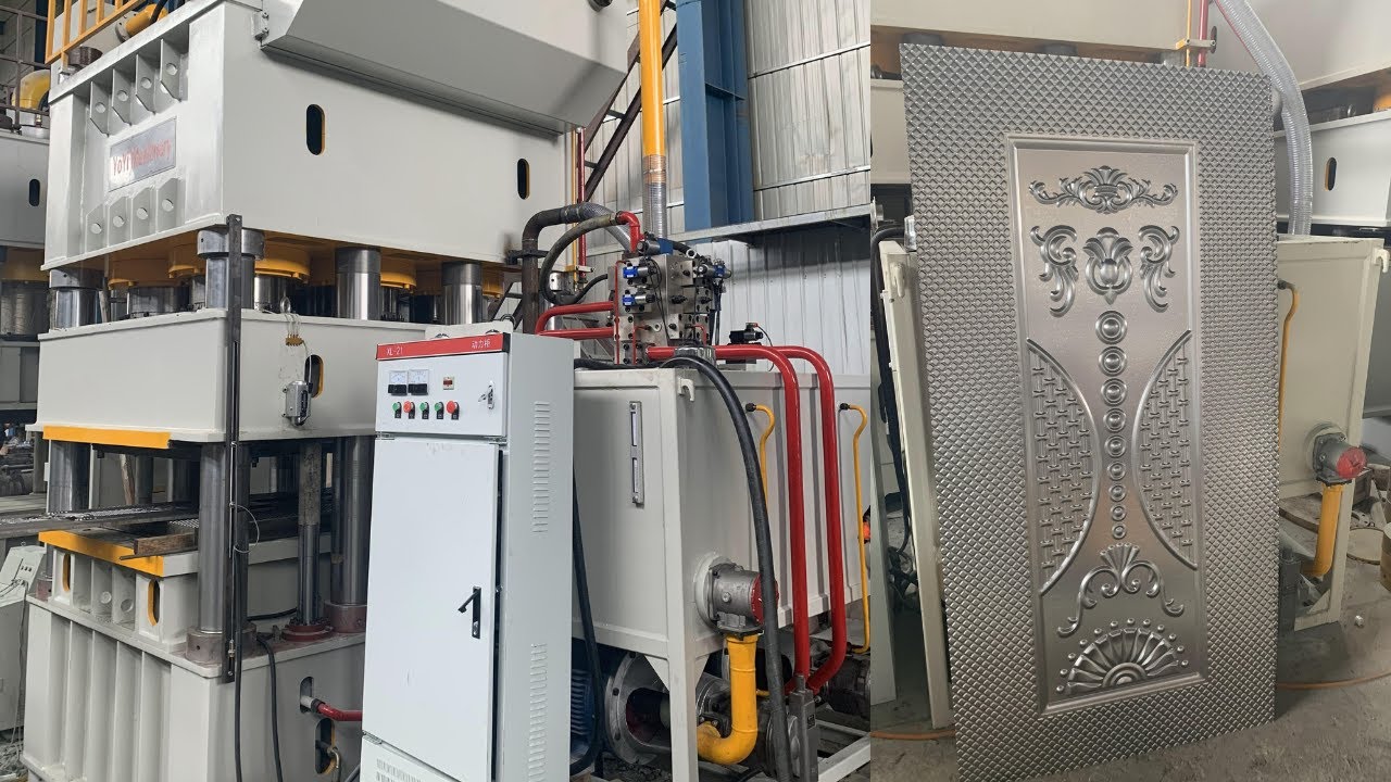 Hydraulic Steel Door Design Press Machine, Metal Door Embossing Machine ...