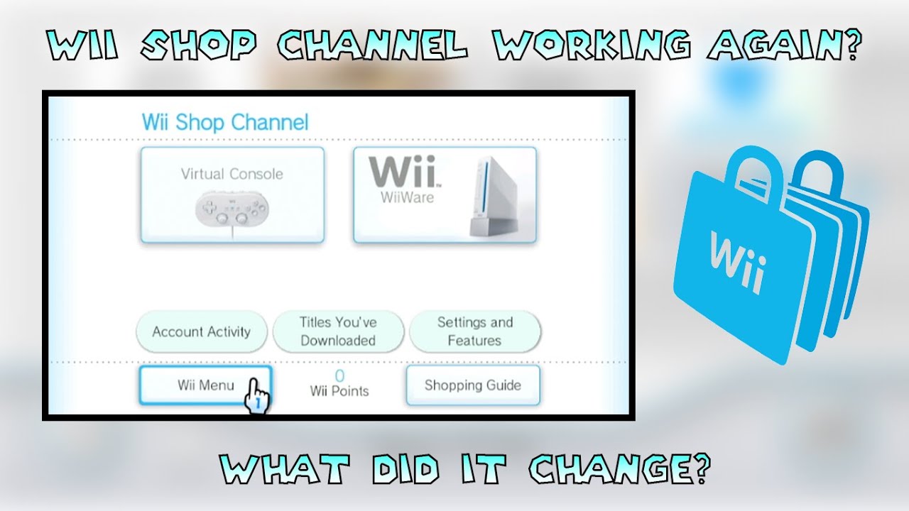 Wii Shop Channel works again? - YouTube