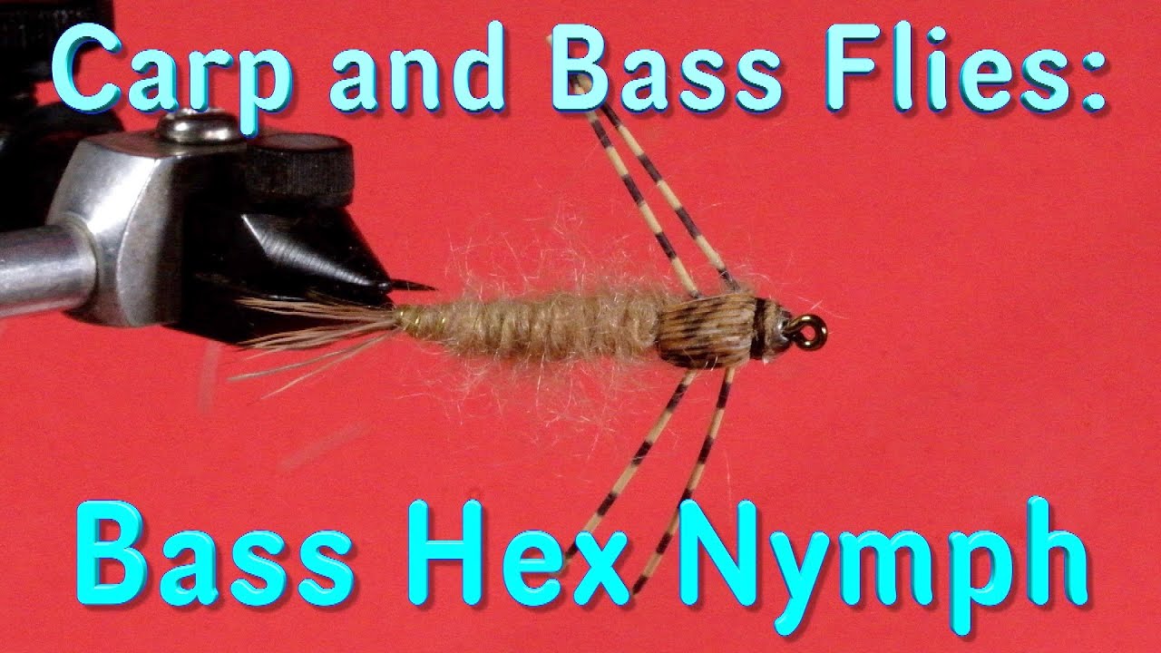 Carp and bass Flies: Tying the Bass Hex Nymph Euro Style - YouTube