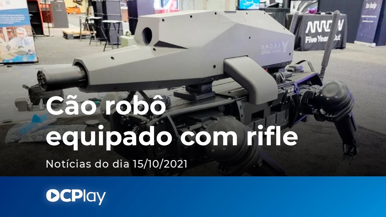 Cão robô armado com rifle criado nos EUA - YouTube