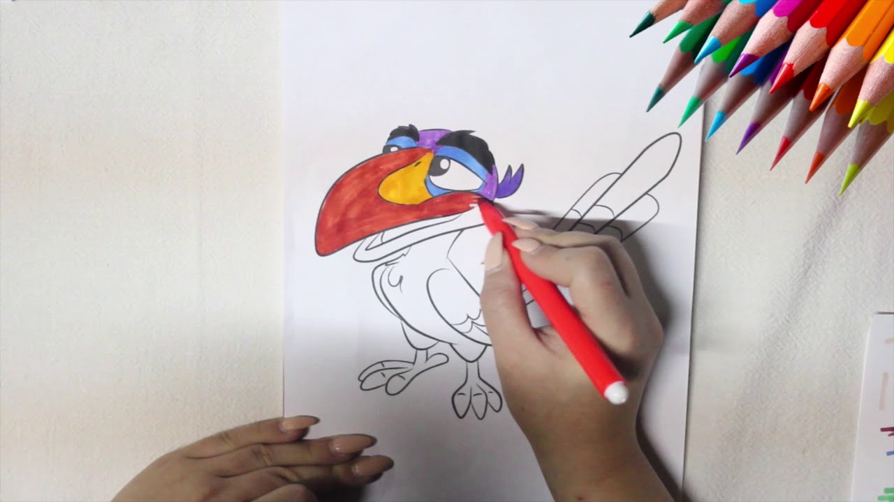 Coloring ZAZU Drawing from THE LION KING - Fun Sketch with BOOM TOONS ...