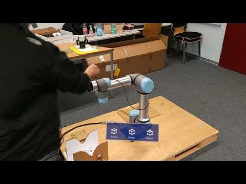 Control Ur5 via Hololens with button - YouTube