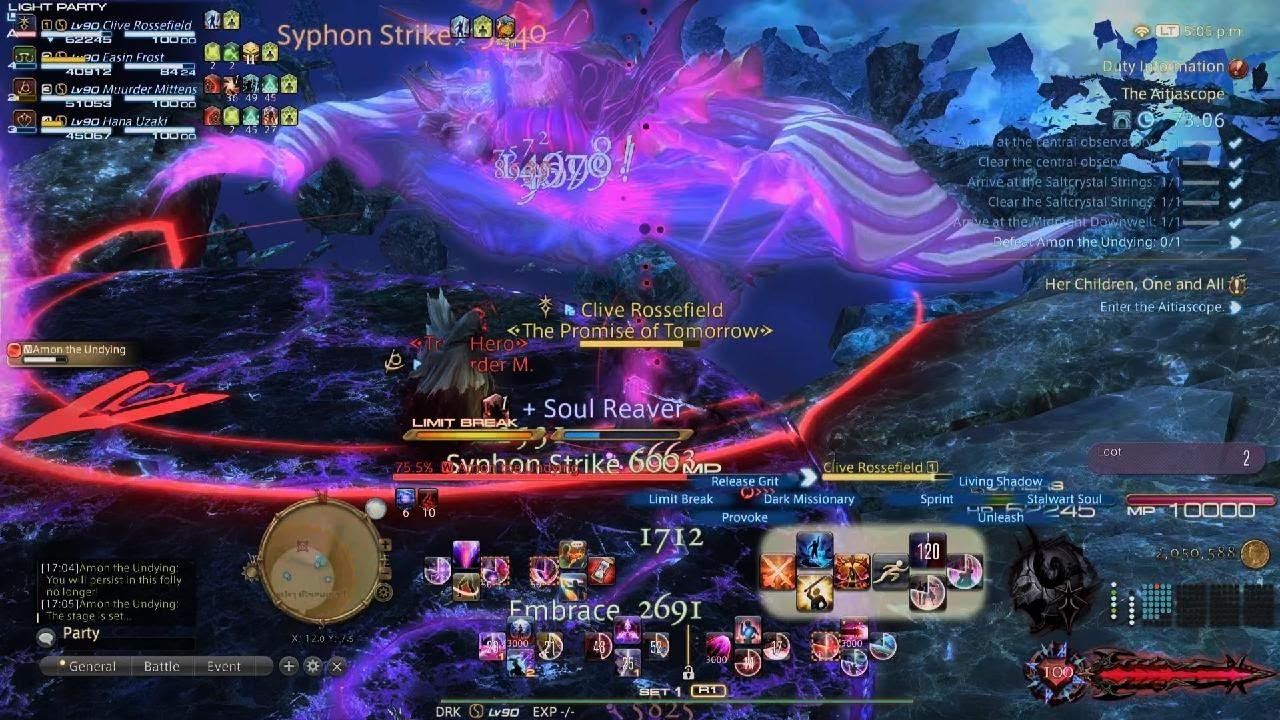 FINAL FANTASY XIV Online - Clive & Team vs. Amon the Undying - YouTube