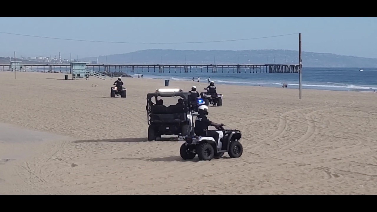 LAPD Pacific division enforcement venice beach closed - YouTube
