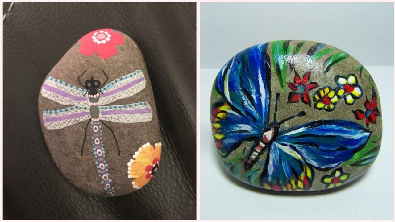latest and fabulous stone rock painting ideas - YouTube
