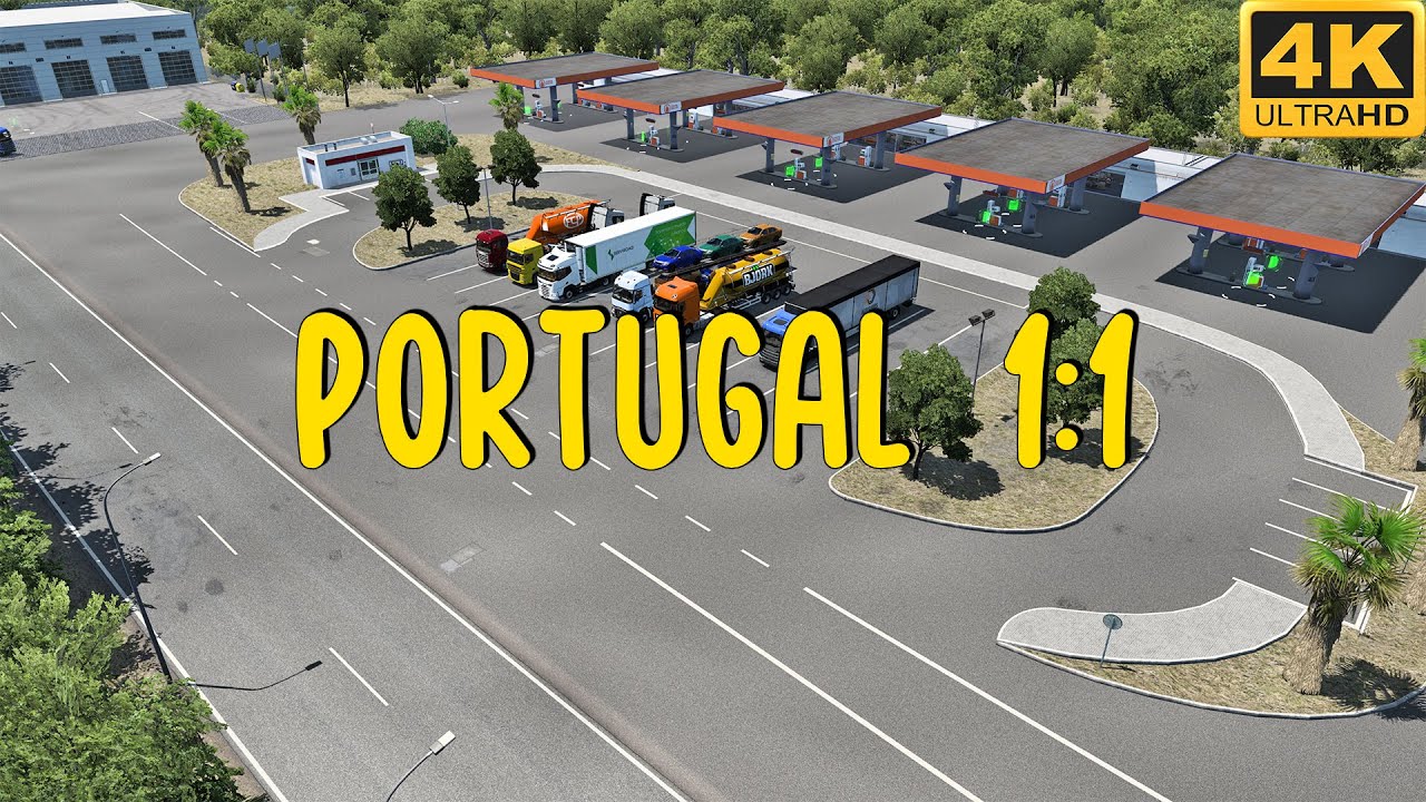 ETS2 4K | Portugal 1:1 scale map | Trailer - YouTube