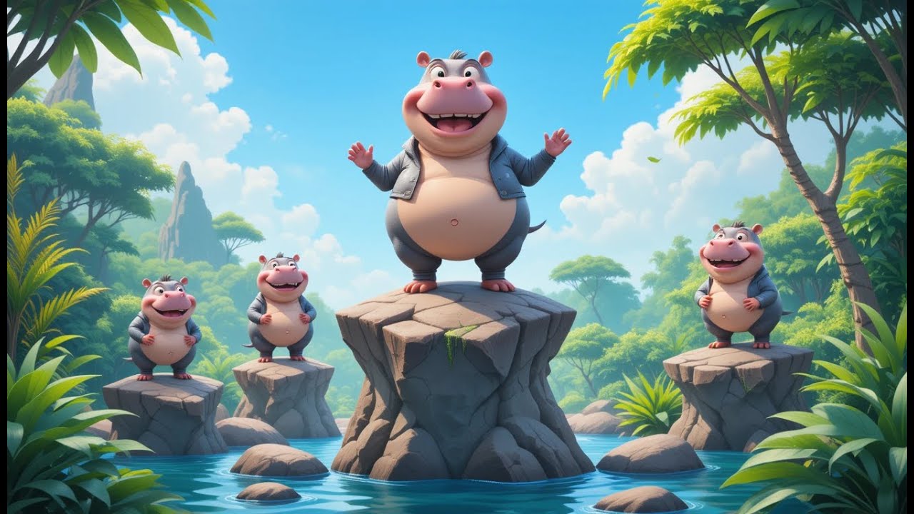 One Big Hippo Balancing – Educational Counting Song for Preschoolers ...