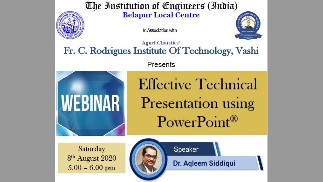 Webinar on "Effective Technical Presentation using PowerPoint" - YouTube