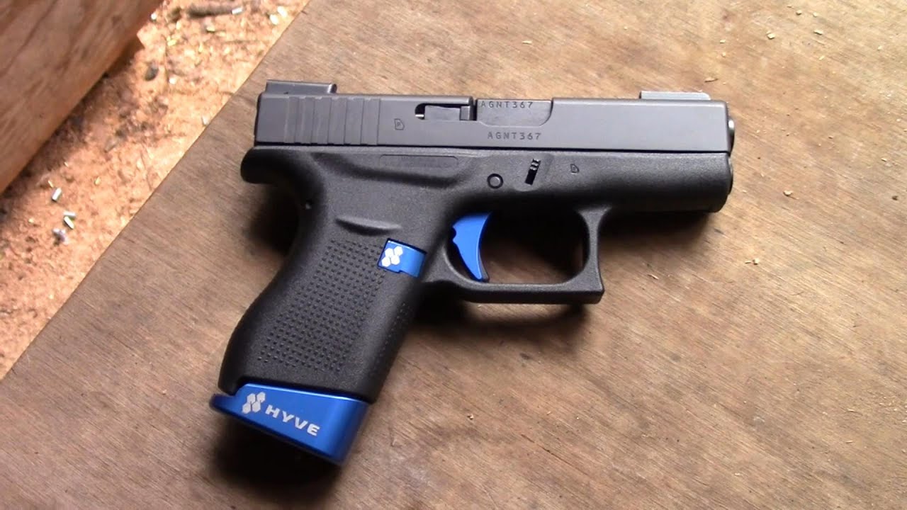 Firing the Glock 42 with Upgrades and an 8+1 Magazine Extension - YouTube