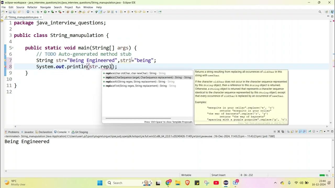 #9 String Manipulation operations in Java - Tamil - YouTube