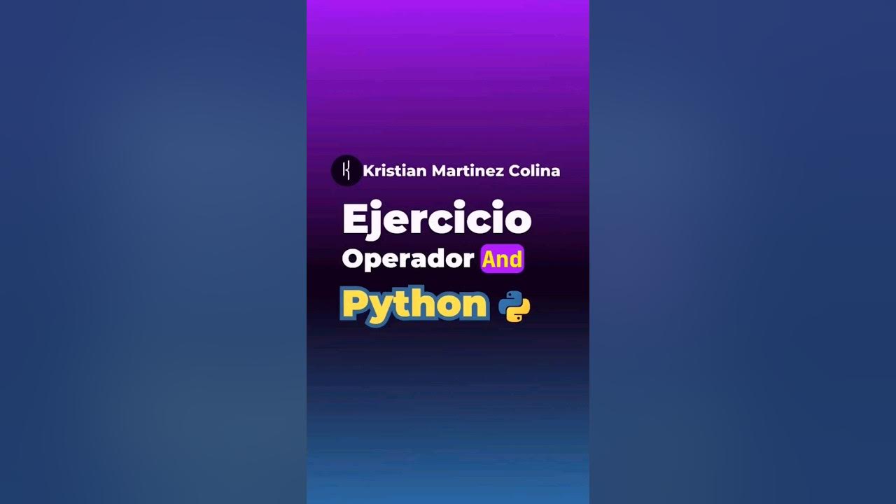 Ejemplo de and en Python, aprende a usar and, operadores and #python ...