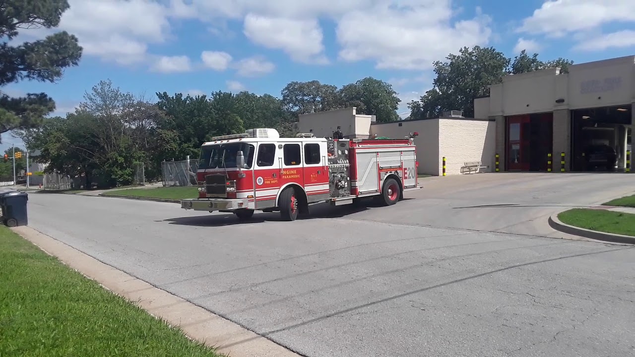 Oklahoma City Reserve Engine 7 responding - YouTube