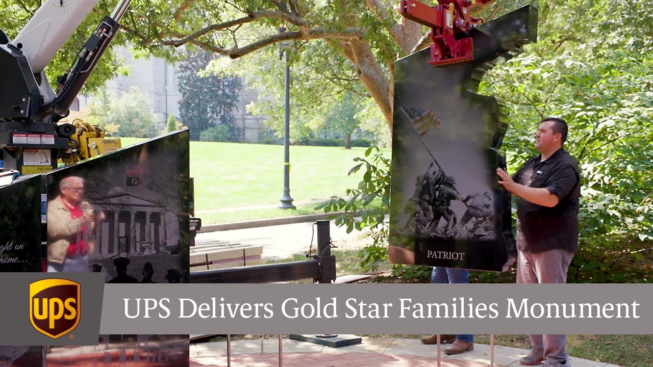 UPS Delivers Gold Star Families Monument - YouTube
