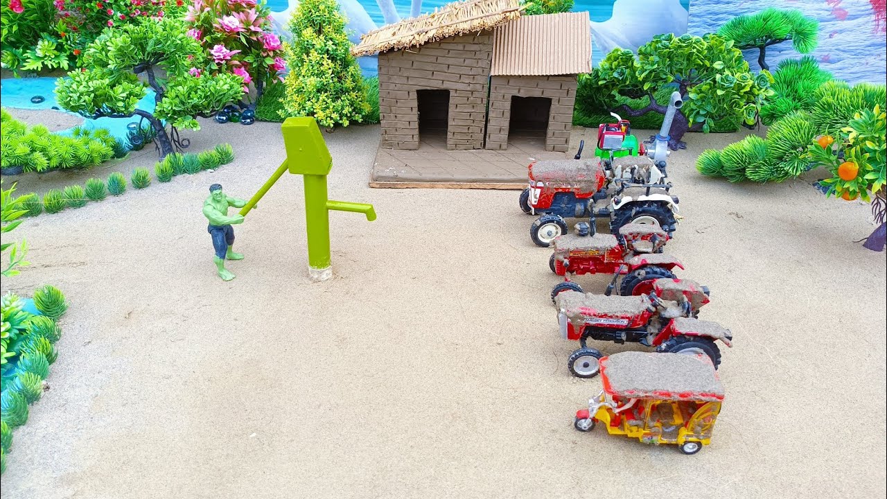 how to make hand water pump tractor with washing,auto rickshaw। science ...