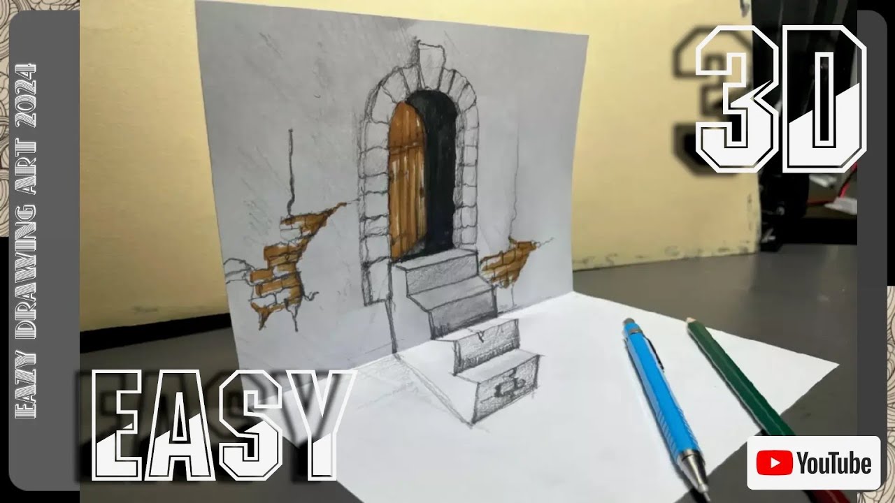 Anamorphic Art //3D illusion Drawing On Paper For Beginners - step by ...