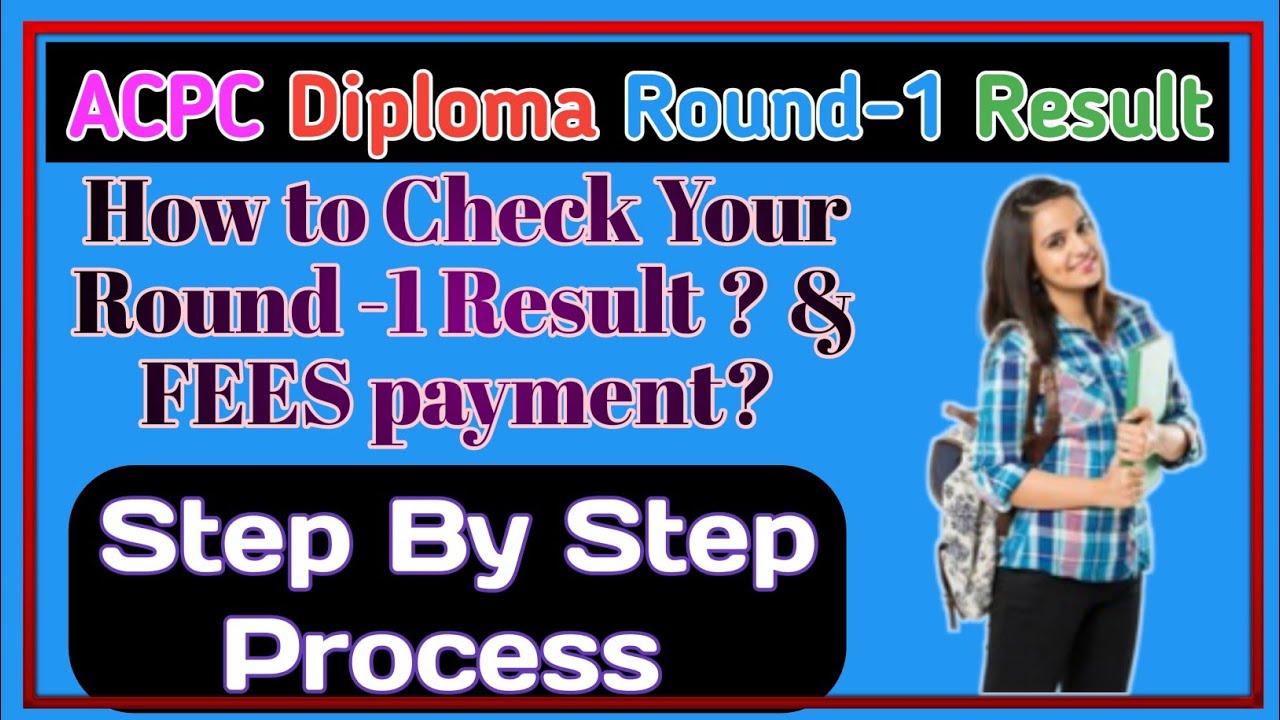 ACPC Admission Full Details in Round -1 l show to Check Admission and ...