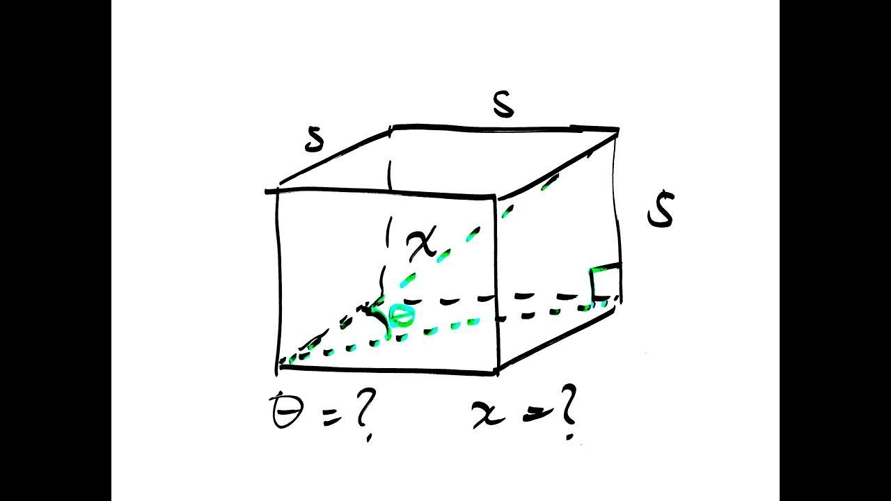 Cube Geometry Problem (Diagonal & Theta) - YouTube