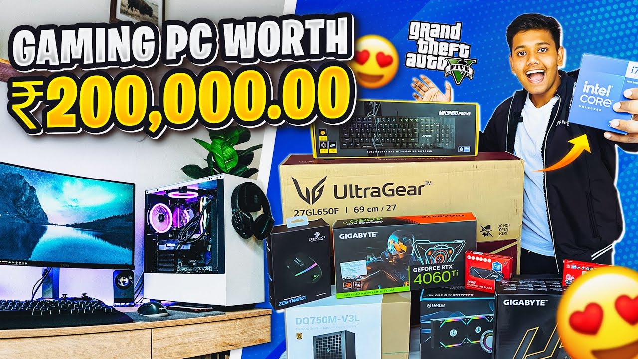 Finally Bought My New Gaming PC 🔥😍 Worth ₹2,00,000.00 | GIGABYTE 4060 ...
