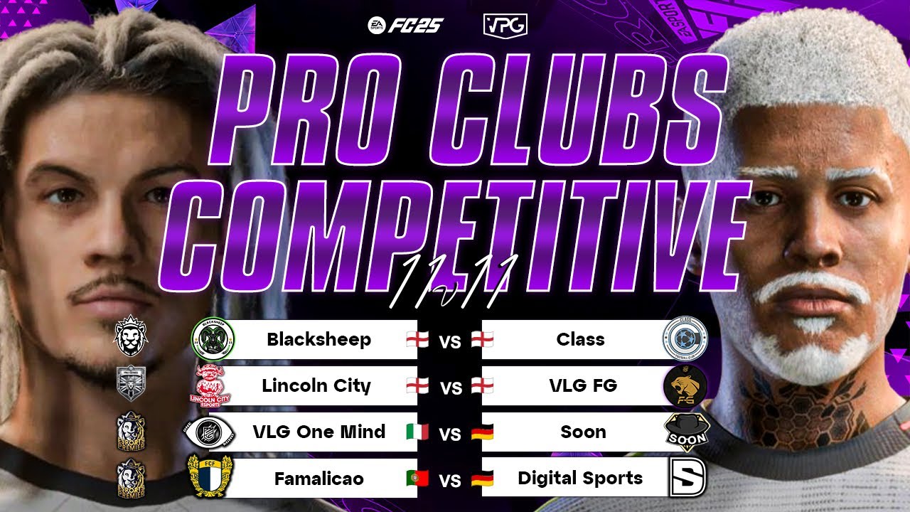 EA FC 25 Competitive Pro Clubs 11 v 11 - VPG Season 13 Match Day 1 ...