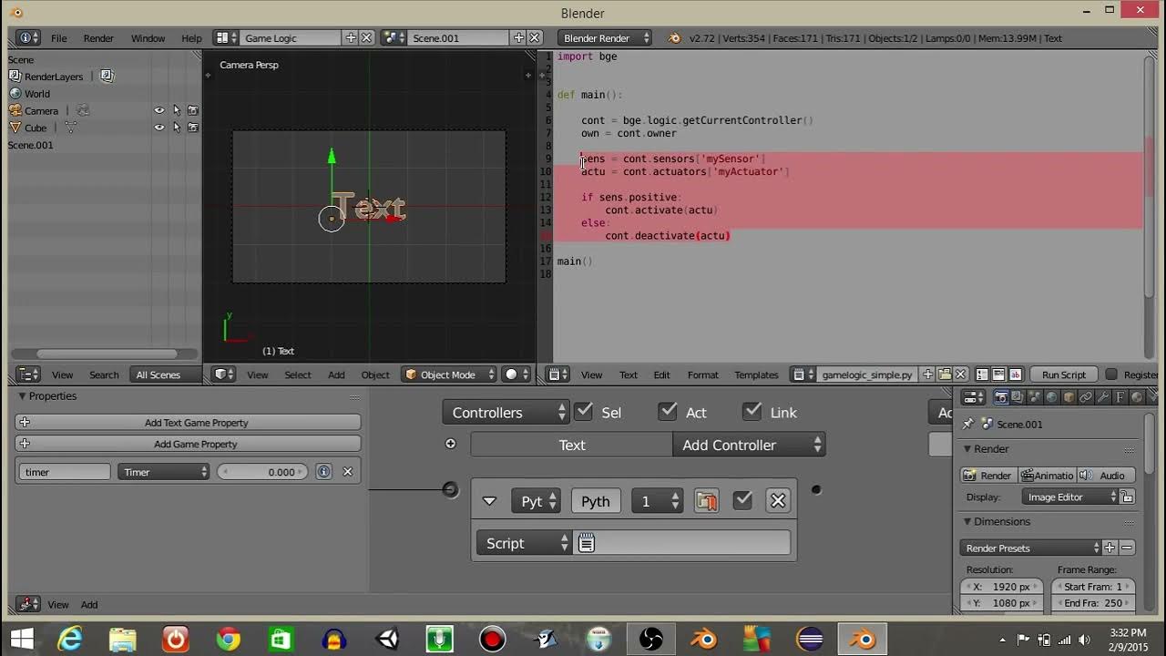 UPBGE - Game Over Screen Python - YouTube