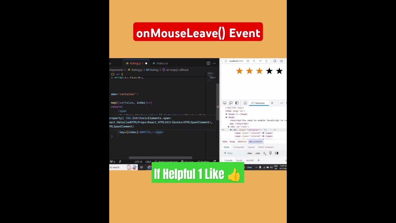onMouseLeave() Event in JavaScript | javascript interview question #shorts #shortvideo # ...