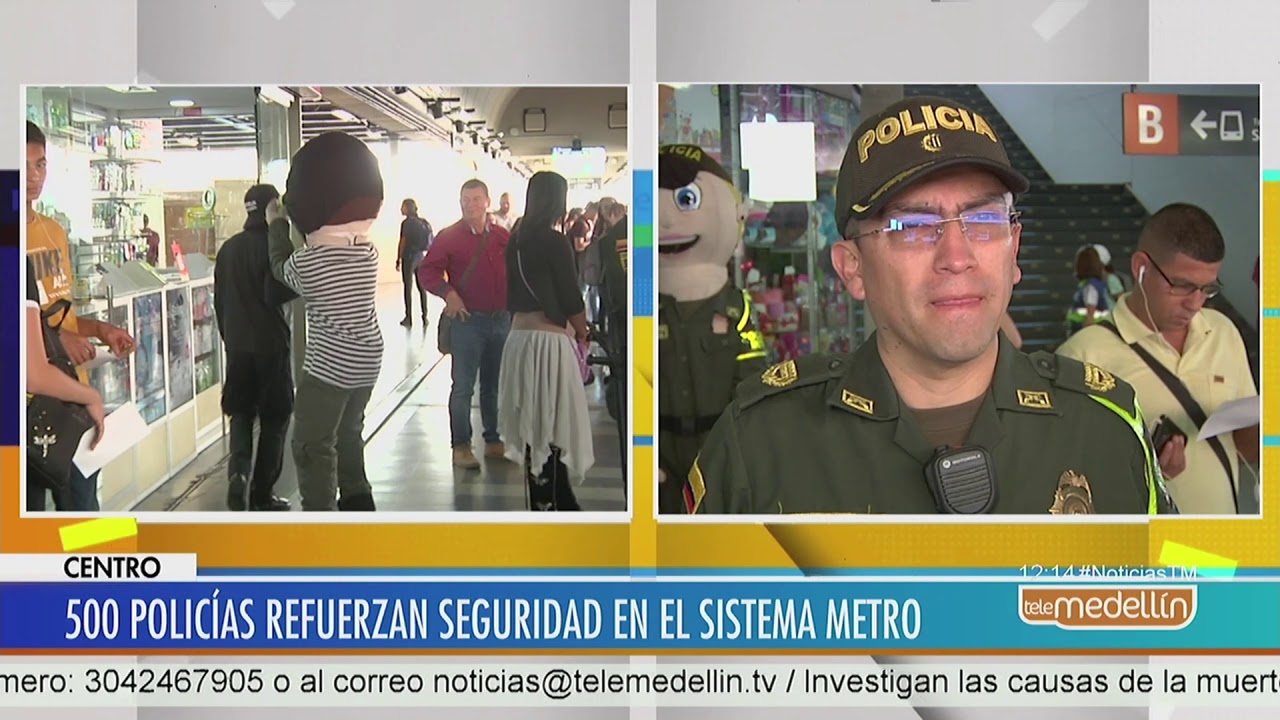 En el Metro van 194 capturados por hurto este año - Telemedellín - YouTube