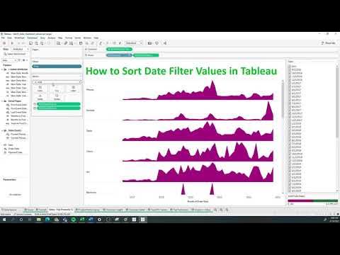 How to Sort Date Filter Values in Tableau - YouTube