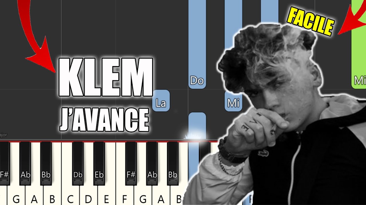 Klem - J'avance | Vidéo Piano Tutoriel Facile Instrumental RAP (Piano ...