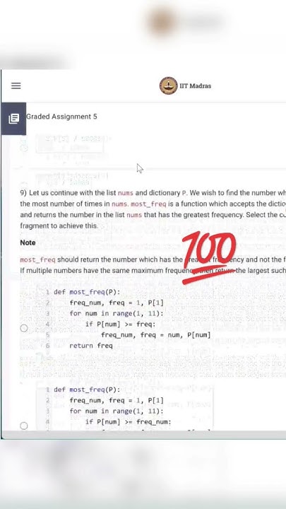 Week 5 python GA#coding #iitmadras - YouTube