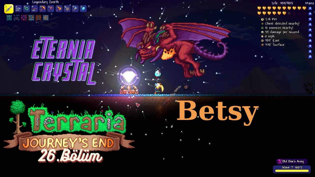 Terraria Türkçe 1.4 - Betsy ve Eternia Crystal - 26.Bölüm - YouTube
