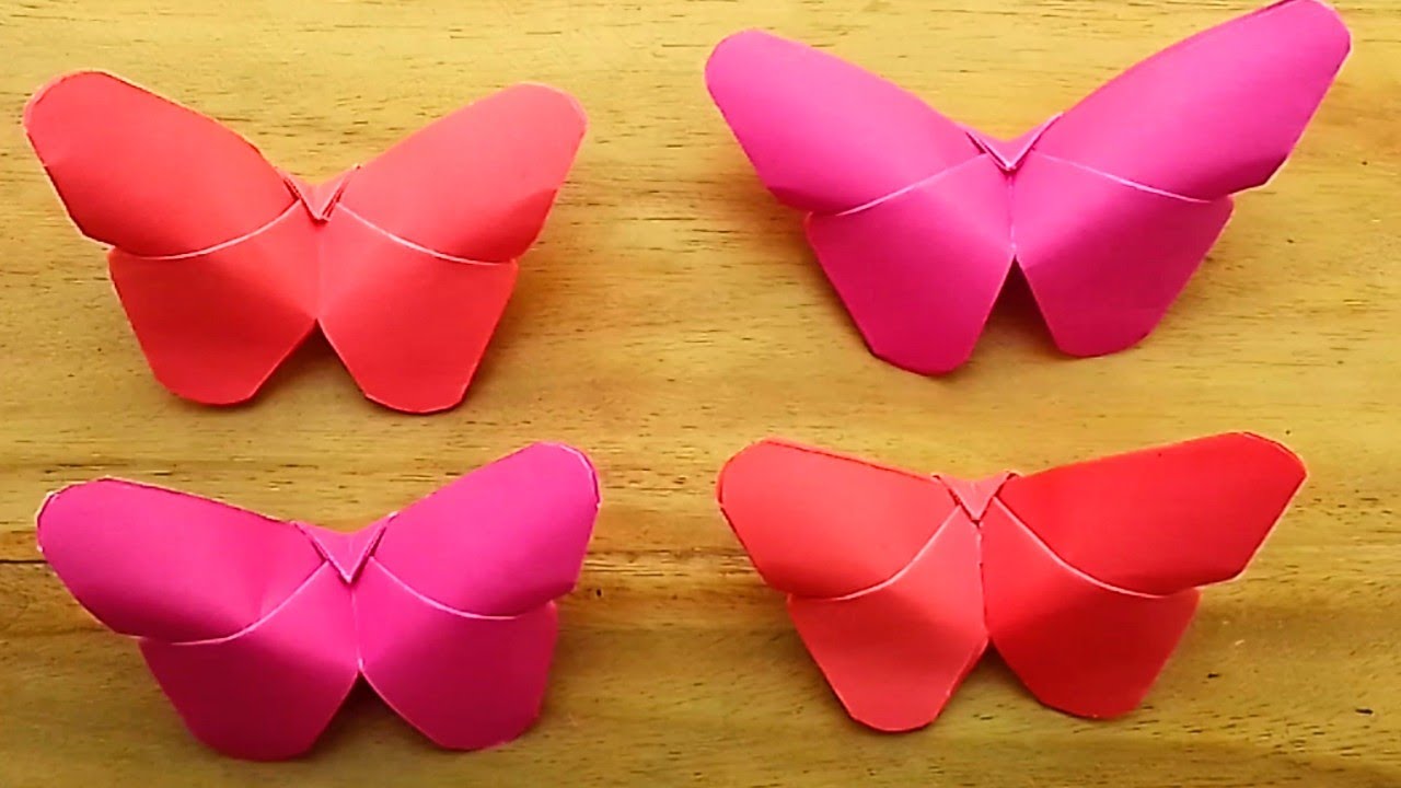 Origami Paper Butterfly l How to make Colorful paper butterfly - YouTube