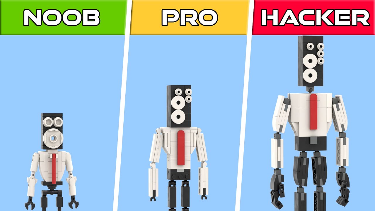LEGO Woofer Man : Noob, Pro, HACKER!!! / (Skibidi Toilet) - YouTube