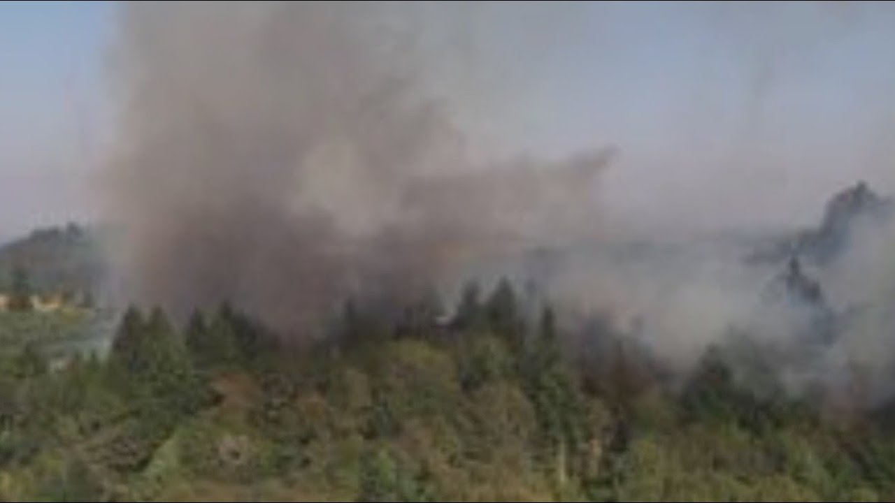 Evacuations ordered as crews fight Salem brush fire - YouTube