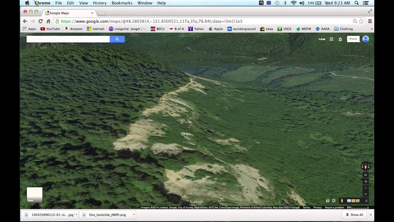 Oso Washington Landslide Area 3D View - YouTube