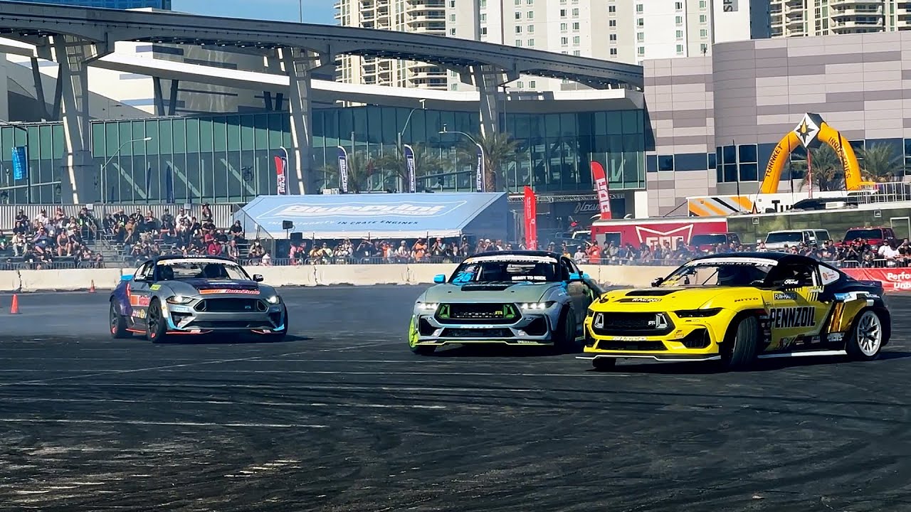 Performance Drifting in 3's at SEMA 2023 - YouTube