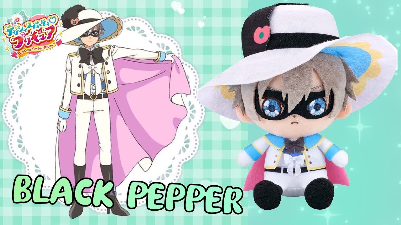 Delicious Party ♡ Precure Pretty Cure Black Pepper Plush Doll Review ...