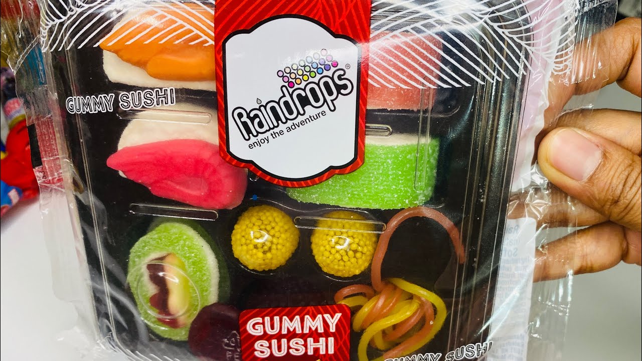 Satisfying with unboxing and Review Gummy Sushi 🍣 candy 🍬 ASMR video - YouTube