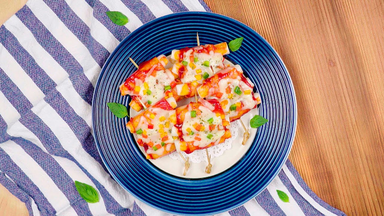 Bacon Cheese Rice Cake / 베이컨 치즈 떡꼬치 - YouTube