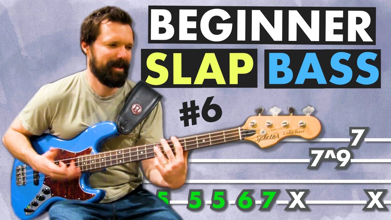 SLAP BASS LESSON: Beginner Groove #6 (with Bass TAB) - YouTube