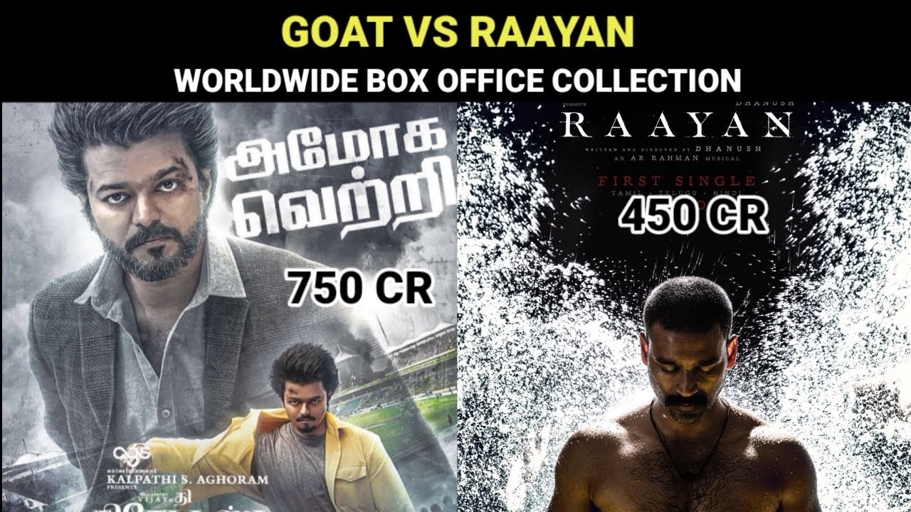 The Goat Vs Raayan Worldwide Box Office Collection Comparison | The ...