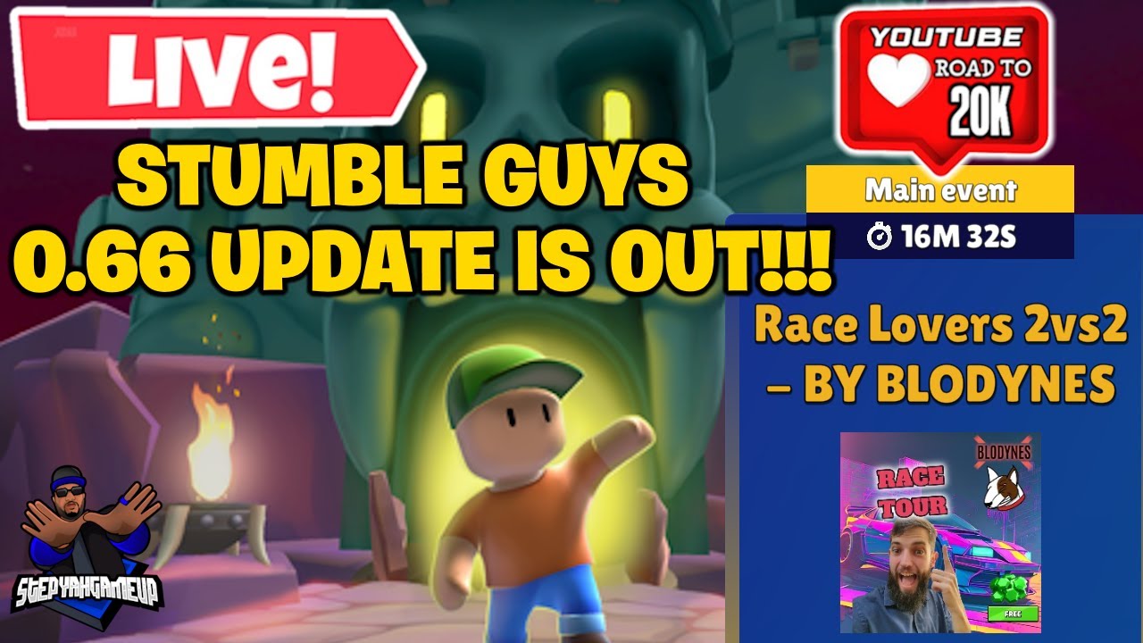 🔴STUMBLE GUYS LIVE STREAM | STUMBLE GUYS 0.66 UPDATE | STUMBLE GUYS ...
