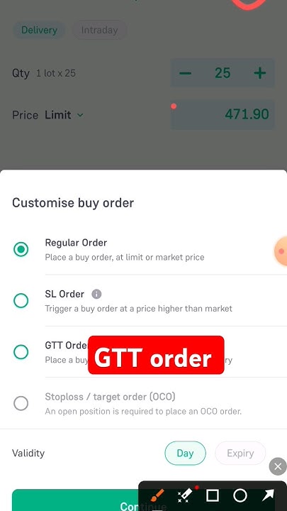 GTT order in Groww #treding - YouTube