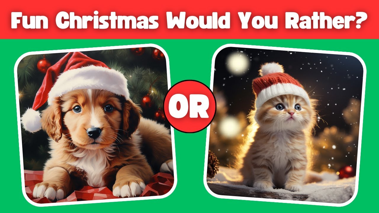 Fun Christmas Would You Rather Quiz Game 🎄🤶! - YouTube