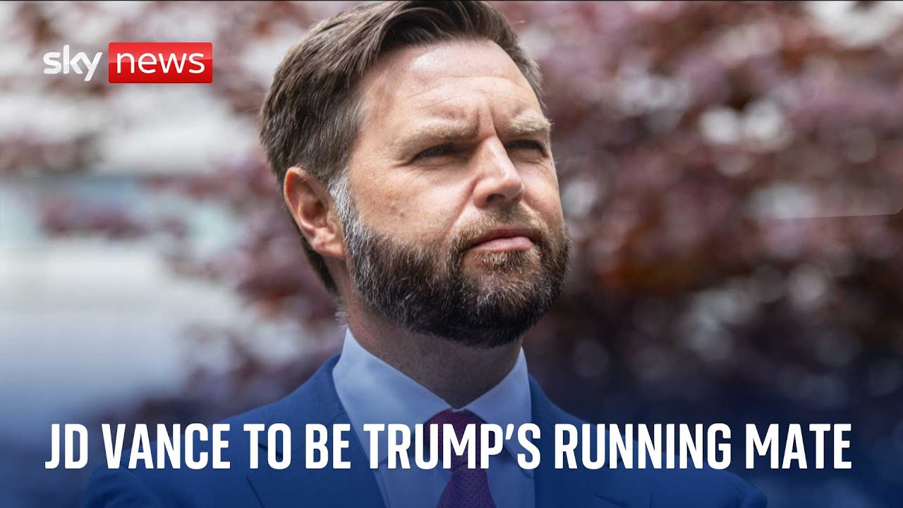 Trump reveals JD Vance as running mate for US election - YouTube