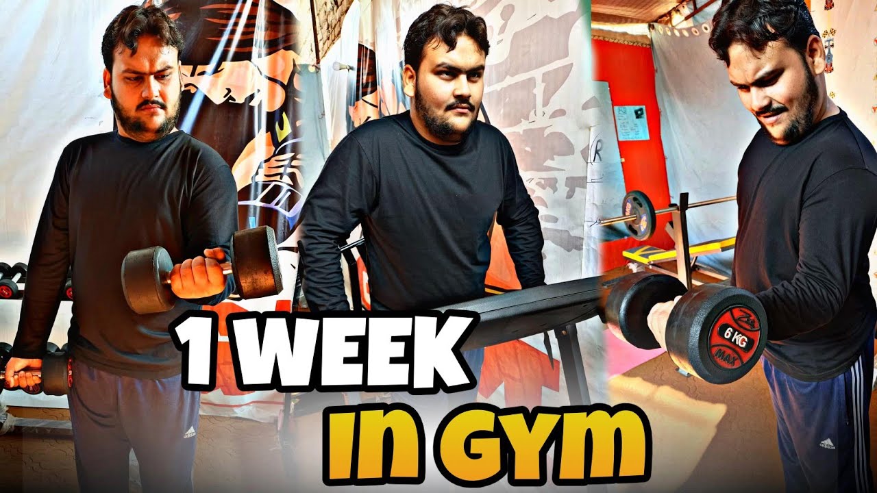 1 week in gym 🏋️ - YouTube