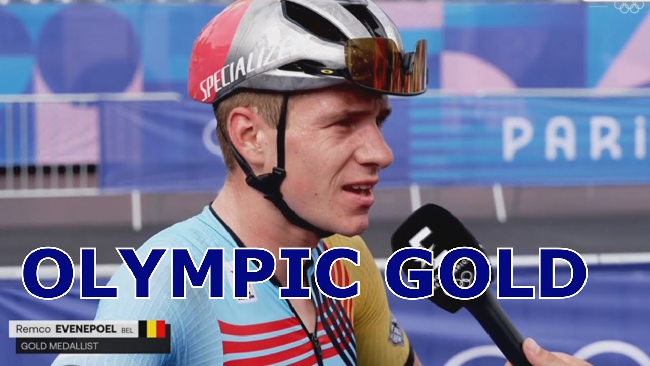 REMCO EVENEPOEL INTERVIEW AT THE FINISH - GOLD MEDAL - OLYMPIC GAMES ...